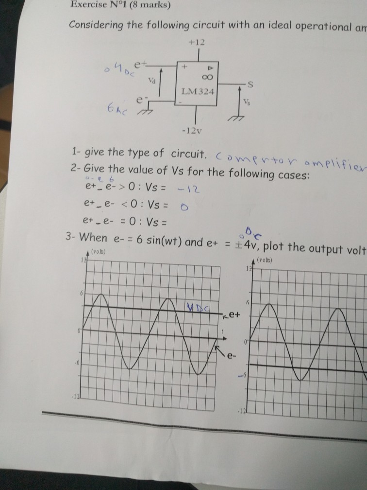 Solved Exercise N°1 (8 marks) Considering the following | Chegg.com