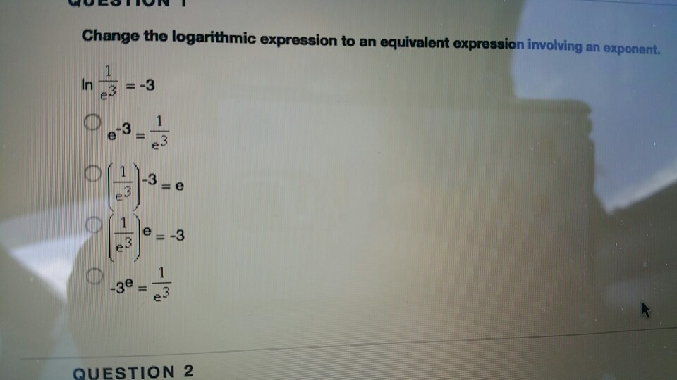 Solved Change the logarithmic expression to an equivalent | Chegg.com