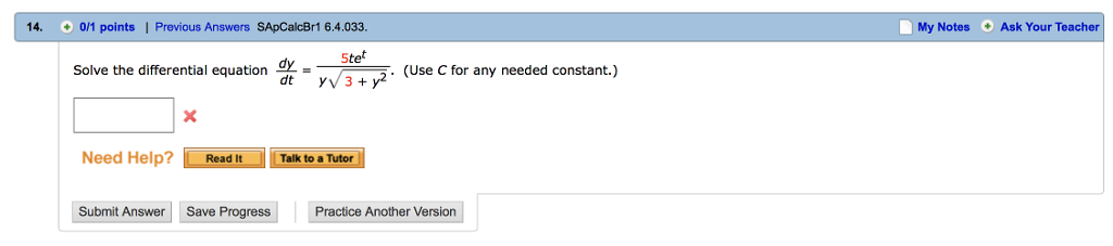 Solved 14 0 1 Points1 Previous Answers Sapcalcbr1 6 4 033
