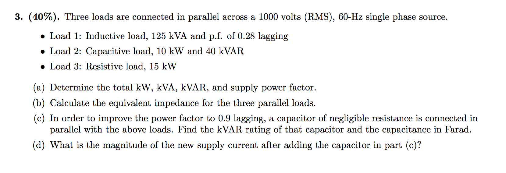 Solved 2· (30%). A single-phase source is applied to a two | Chegg.com