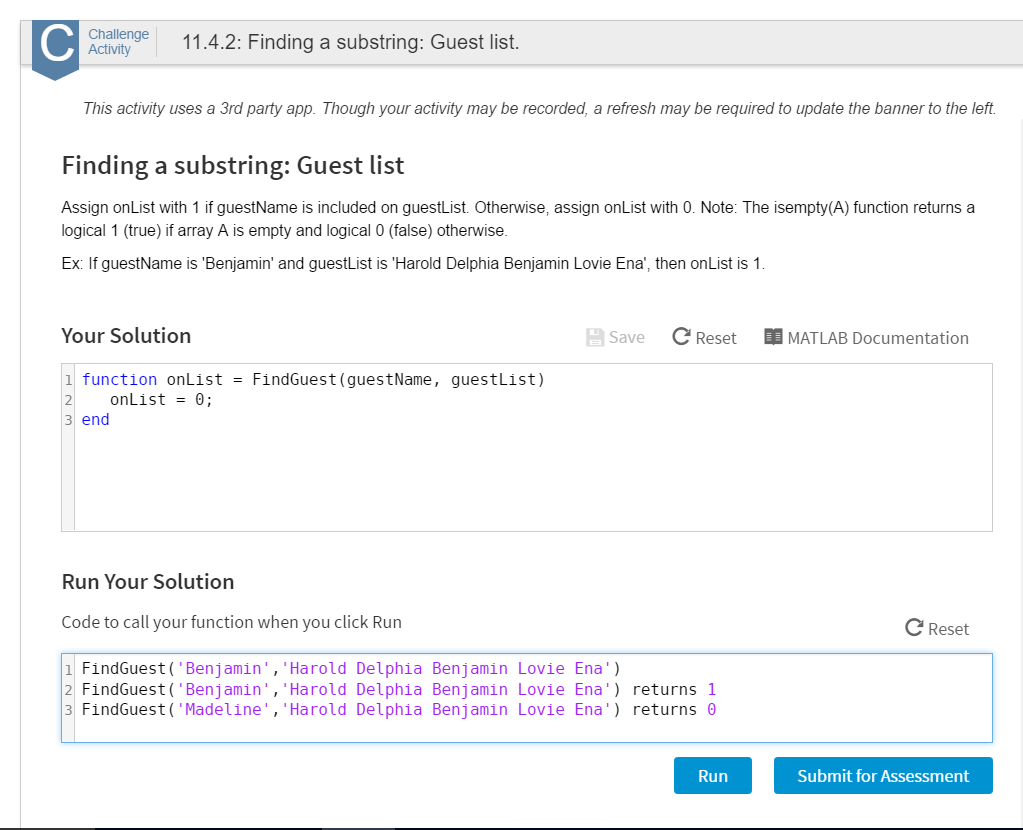 Solved Assign onList with 1 if guestName is include on | Chegg.com