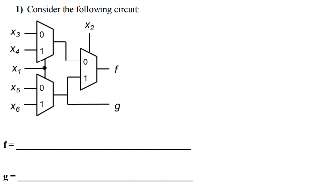 Solved 1) Consider the following circuit X2 | Chegg.com