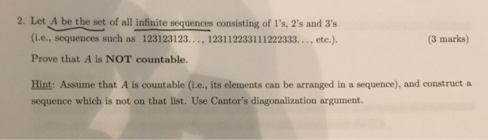 Solved Let A be the set of all infinite sequences consisting | Chegg.com