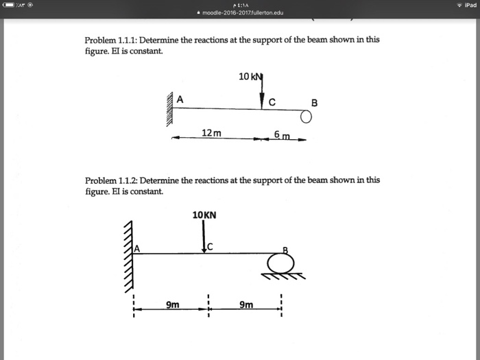 Solved Determine The Reactions At The Support Of The Beam