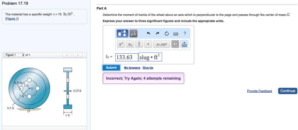 Solved The material has a specific weight gamma = 75 | Chegg.com
