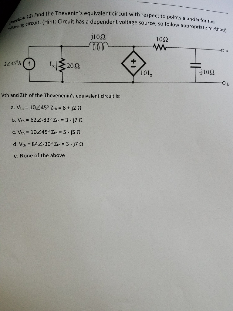 Solved Name: question 7: Find voltage Vx in the circuit | Chegg.com