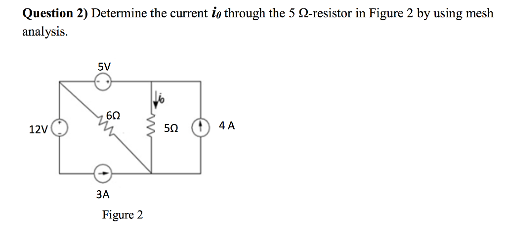 Solved Determine the current i_0 through the 5 ohm-resistor | Chegg.com