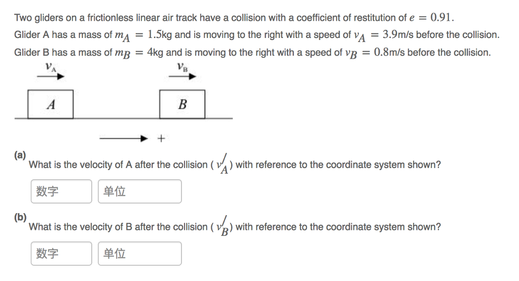 Solved Two gliders on a frictionless linear air track have a | Chegg.com