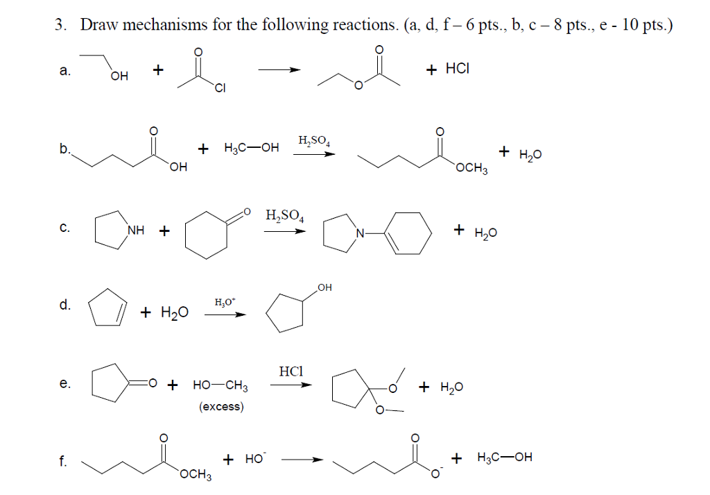 Solved Draw mechanisms for the following reactions. | Chegg.com