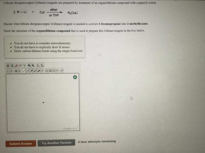Solved Lithium diorganocopper (Gilman) reagents are prepared | Chegg.com