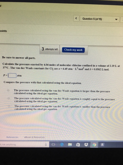 Solved Calculate the pressure exerted by 4.04 moles of | Chegg.com