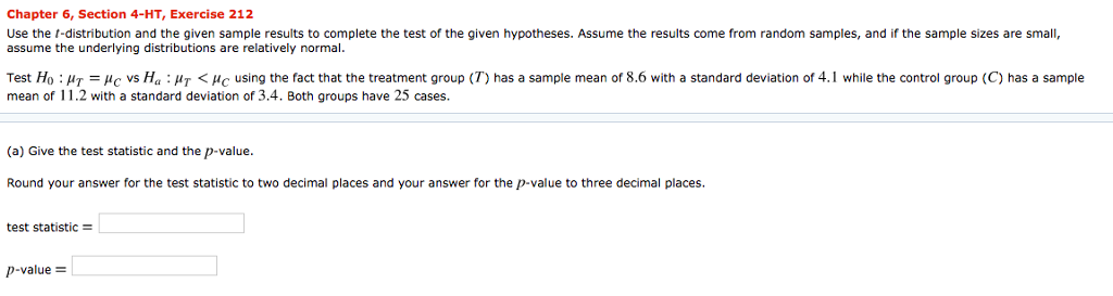 Solved Chapter 6, Section 4-HT, Exercise 212 Use the | Chegg.com