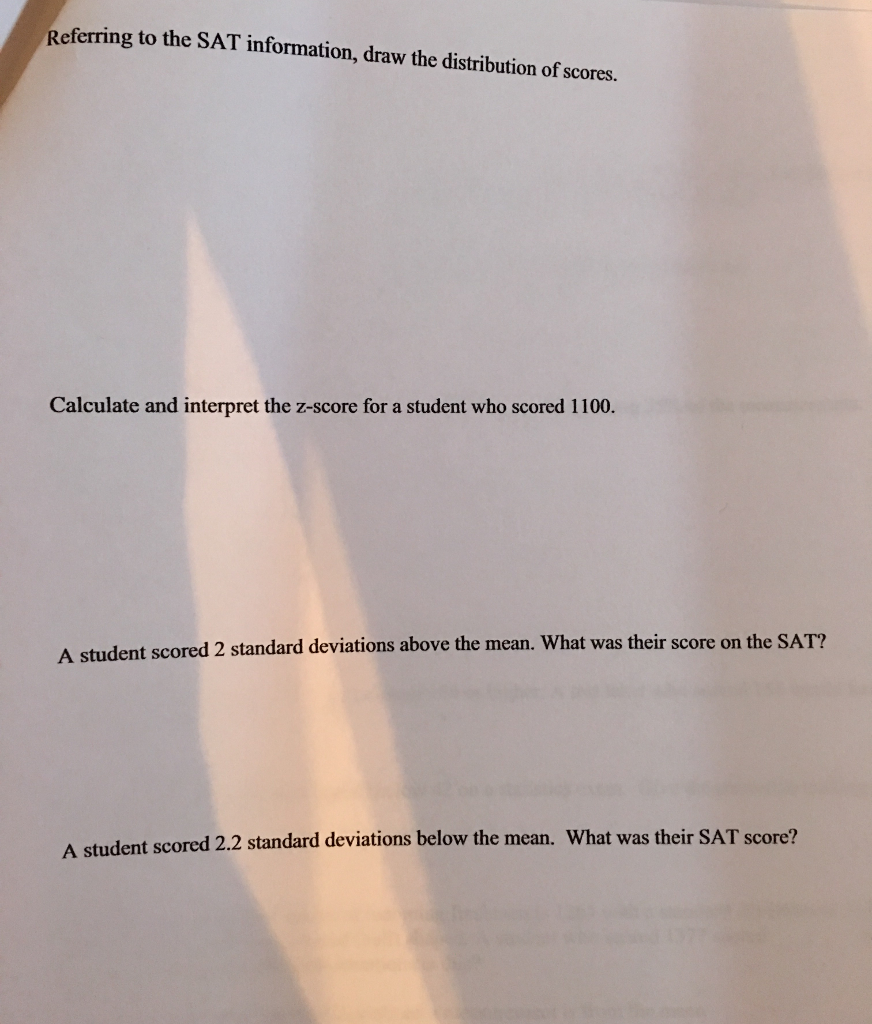Solved Example: Suppose the average SAT scores of incoming | Chegg.com