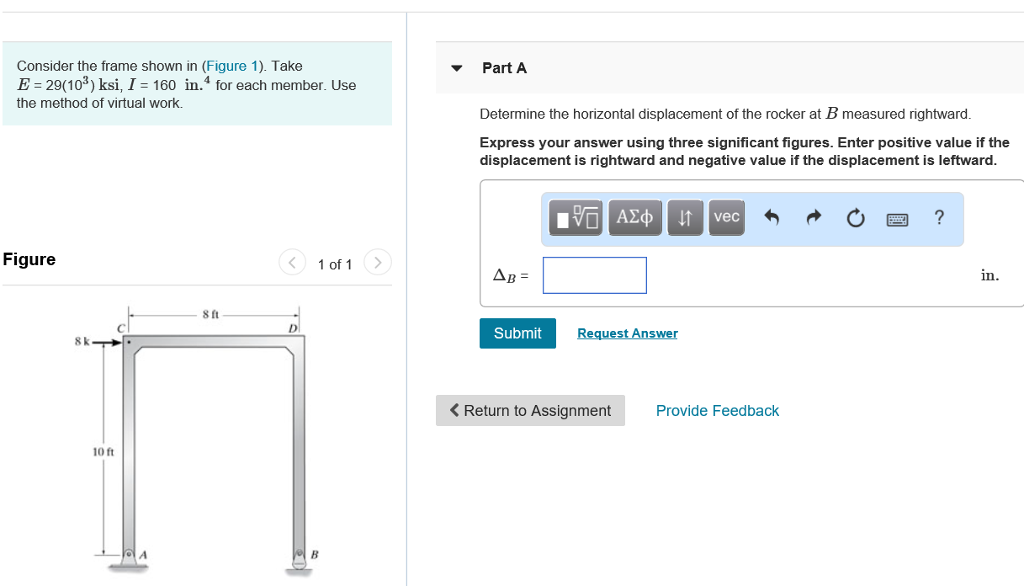 Solved Consider the frame shown in (Figure 1). Take E | Chegg.com