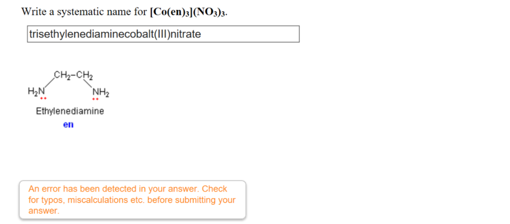 Solved Write a systematic name for [Co(en)3](NO3)3. | Chegg.com