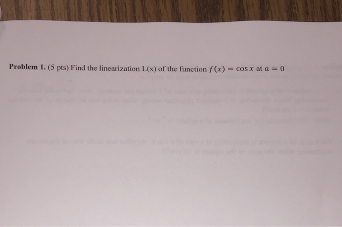 Solved Find the linearization L(x) of the function f(x) = | Chegg.com
