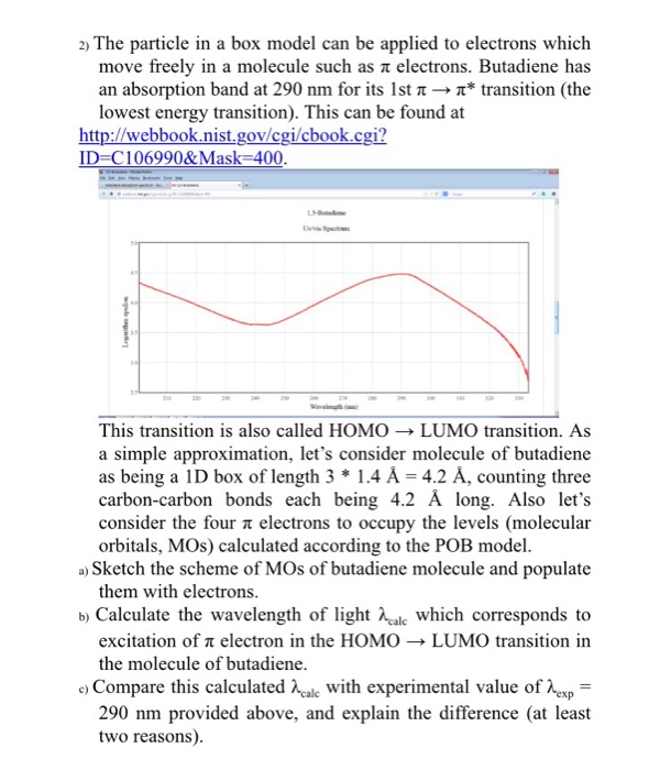 The particle in a box model can be applied to | Chegg.com