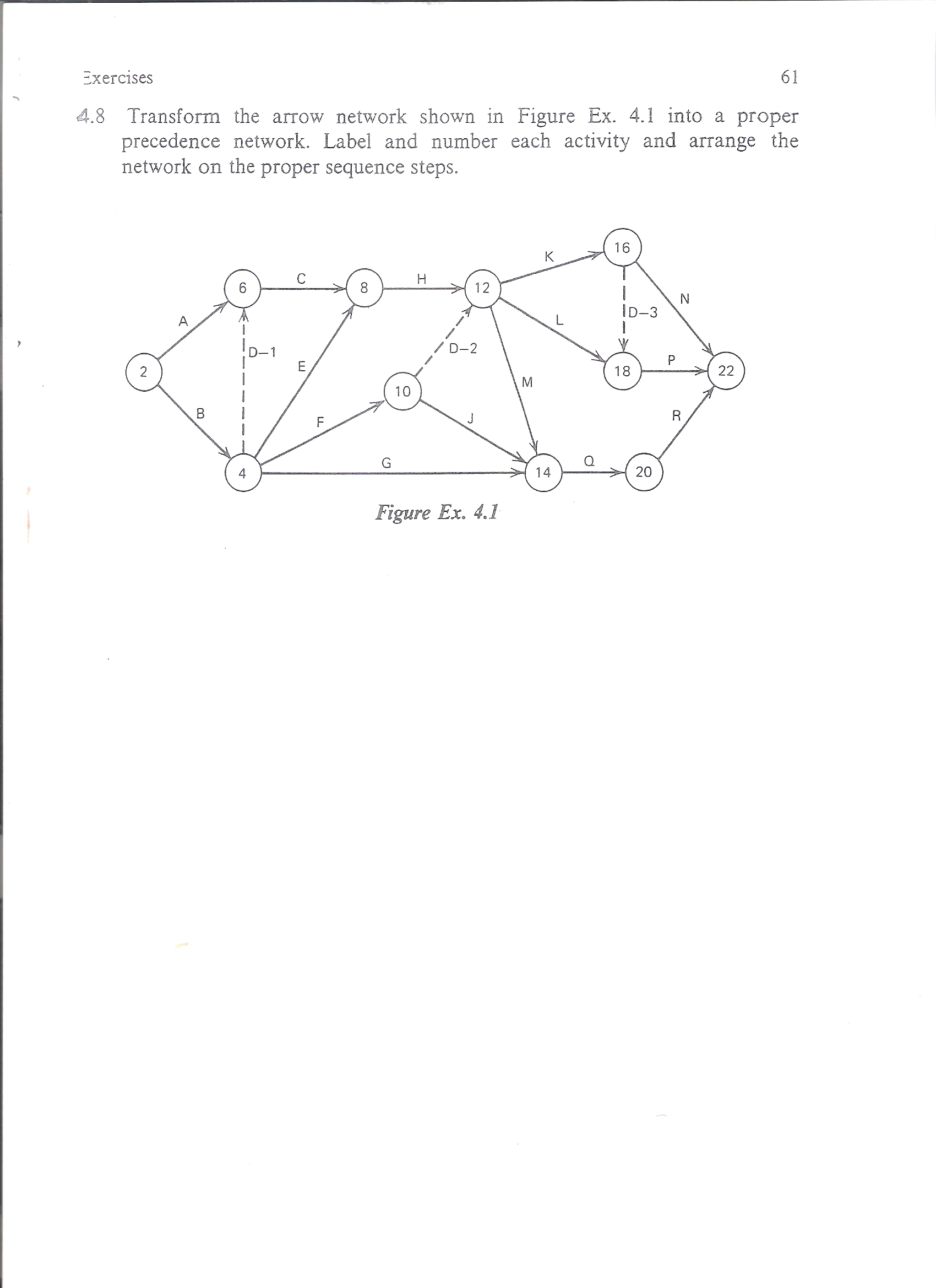 Transform the arrow network shown in Figure Ex. 4.1 | Chegg.com