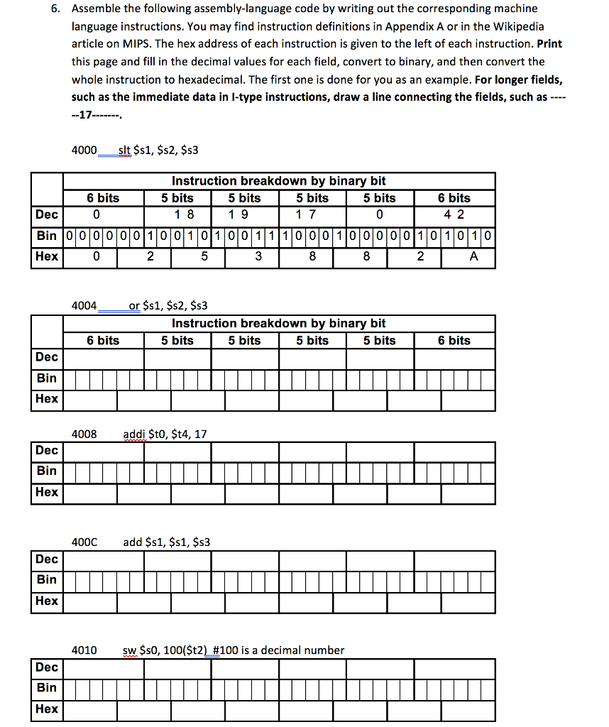 Solved Assemble The Following Assembly Language Code By