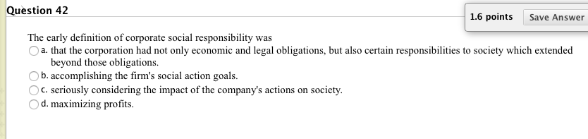 Solved Question 57 1.7 points Stakeholders that are | Chegg.com