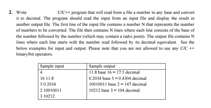 Solved 2. Write C/C++ program that will read from a file a | Chegg.com