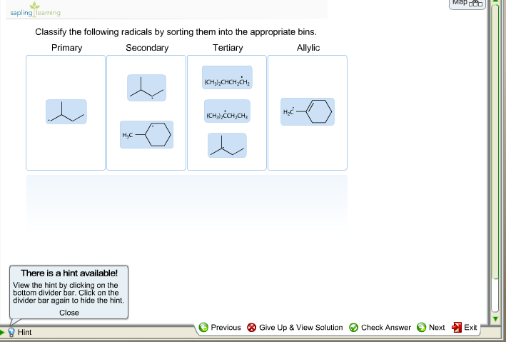 Solved Map pling Classify the following radicals by sorting | Chegg.com