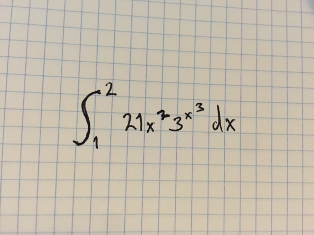 Solved integral ^2_1 21x^2 3^x^3 dx | Chegg.com