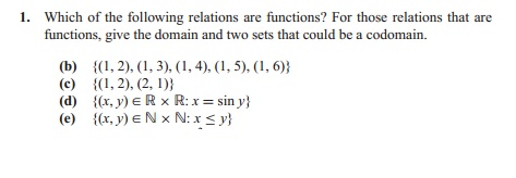 Solved Which of the following relations arc functions? For | Chegg.com