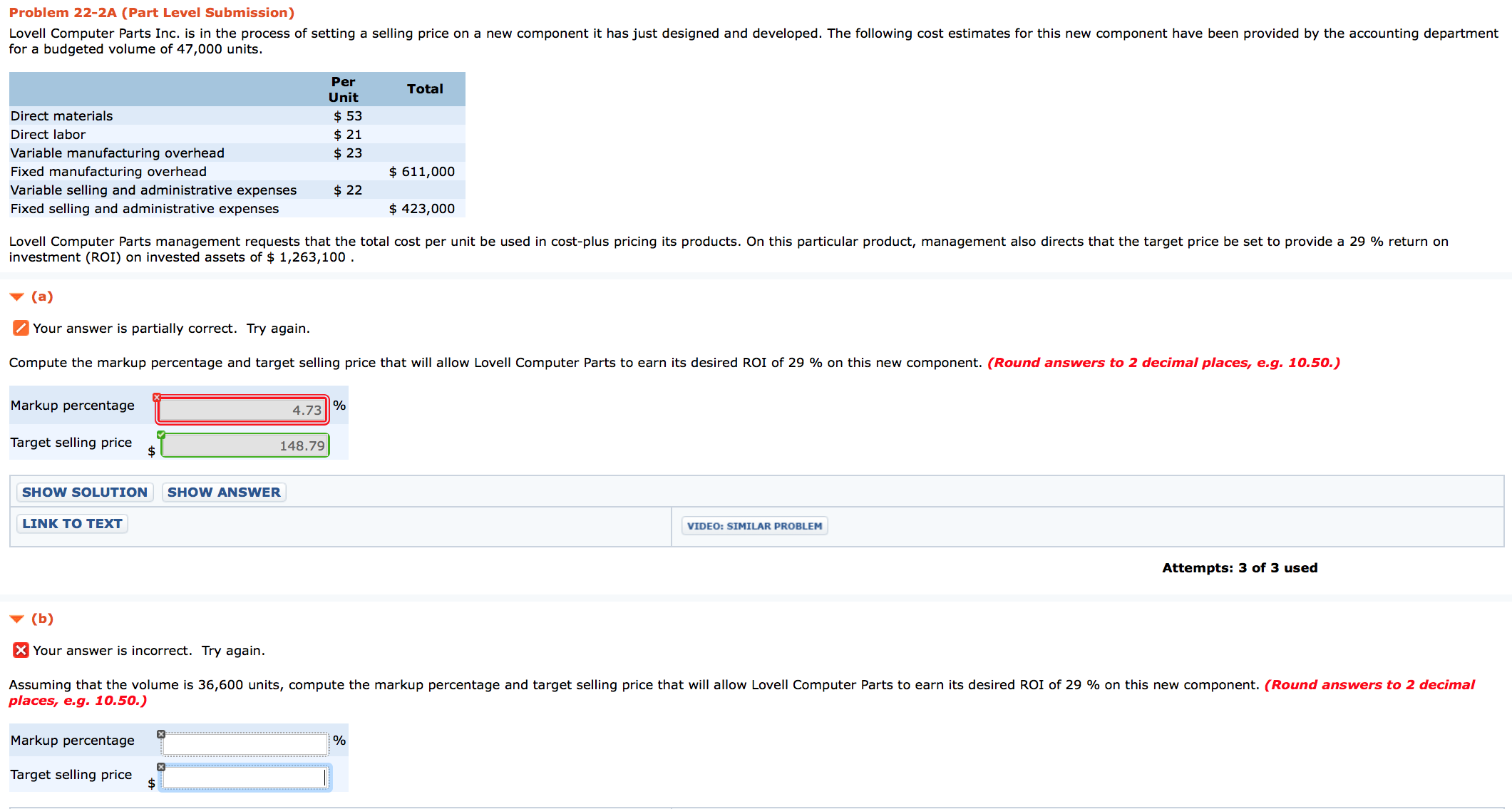 Solved Problem 22-2A (Part Level Submission) Lovell Computer | Chegg.com