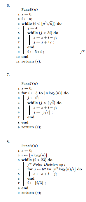 Solved Give the asymptotic running time of each of the | Chegg.com