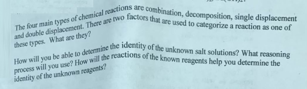 Solved reactions are combination, decomposition, single | Chegg.com