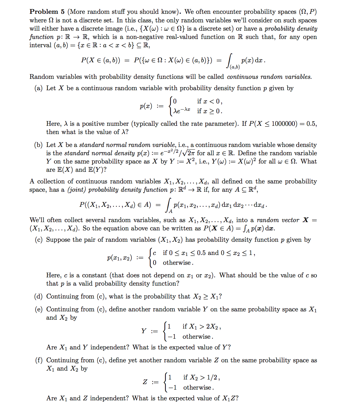 Solved We often encounter probability spaces (?, P) where ? | Chegg.com